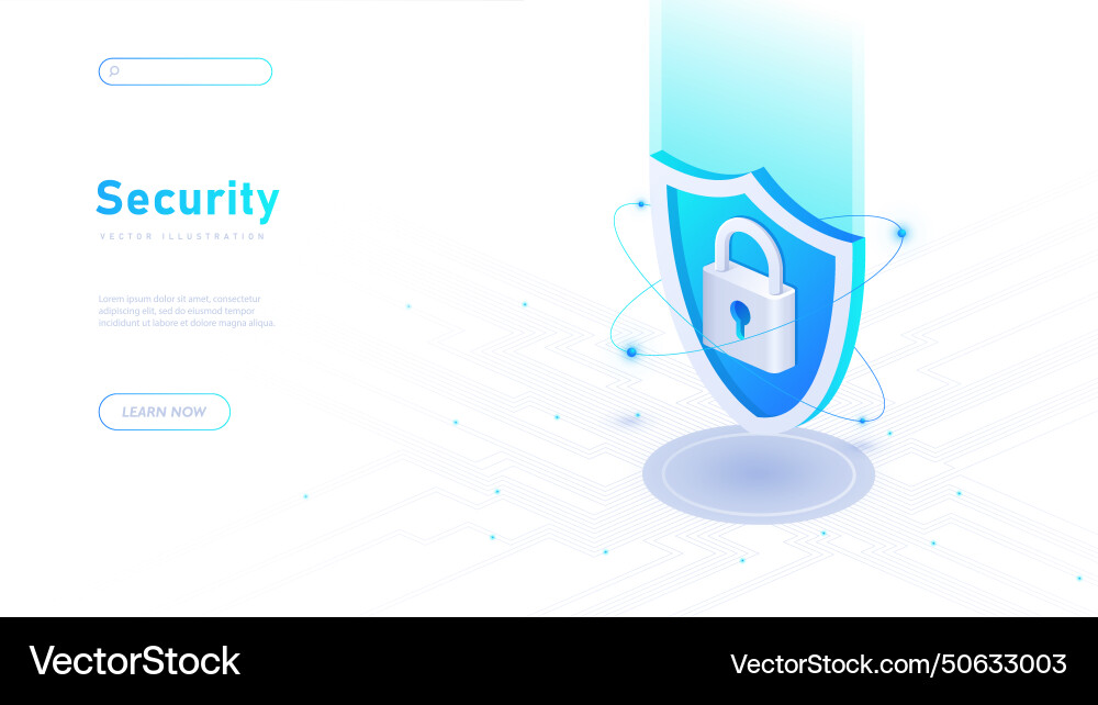 Security white poster Royalty Free Vector Image