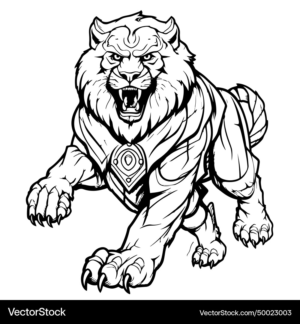 Stylized Tiger Portrait Royalty Free Vector Image