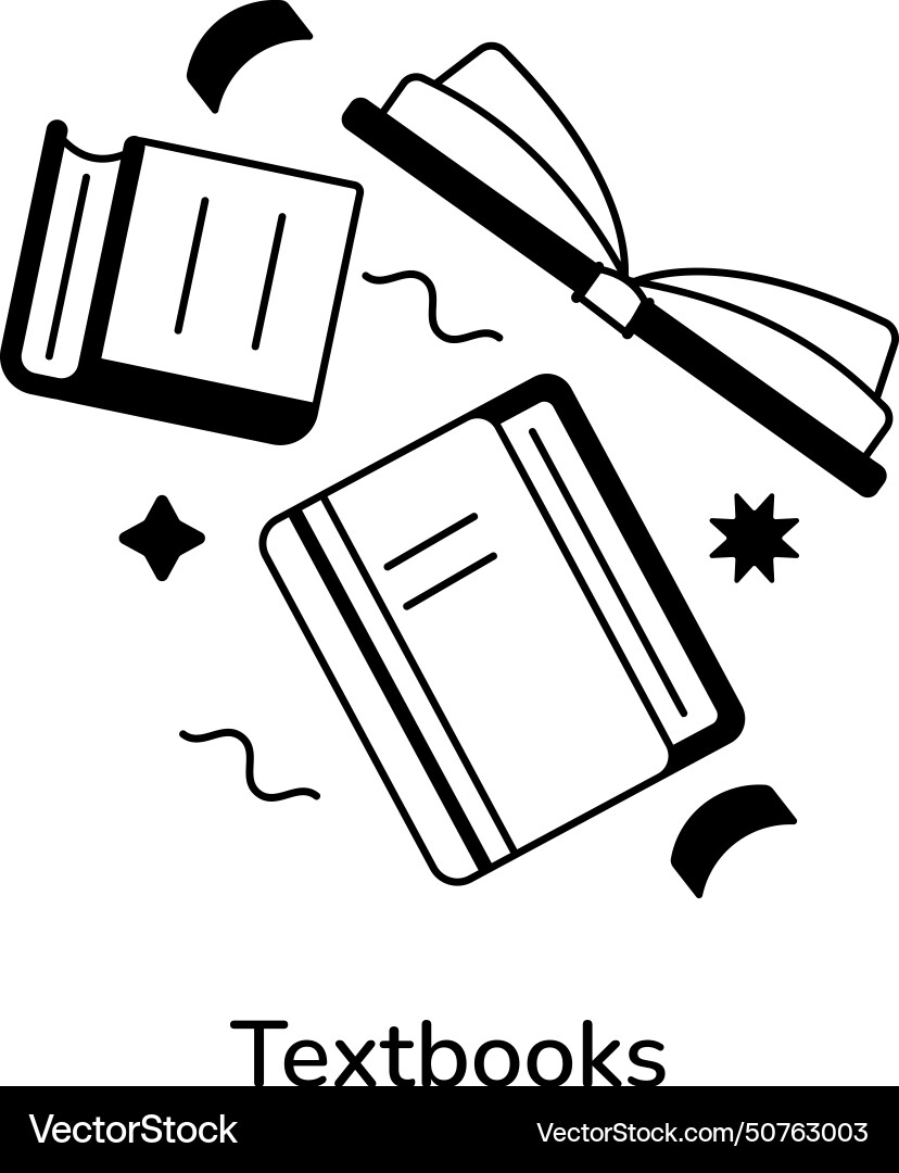 Textbooks Royalty Free Vector Image - VectorStock