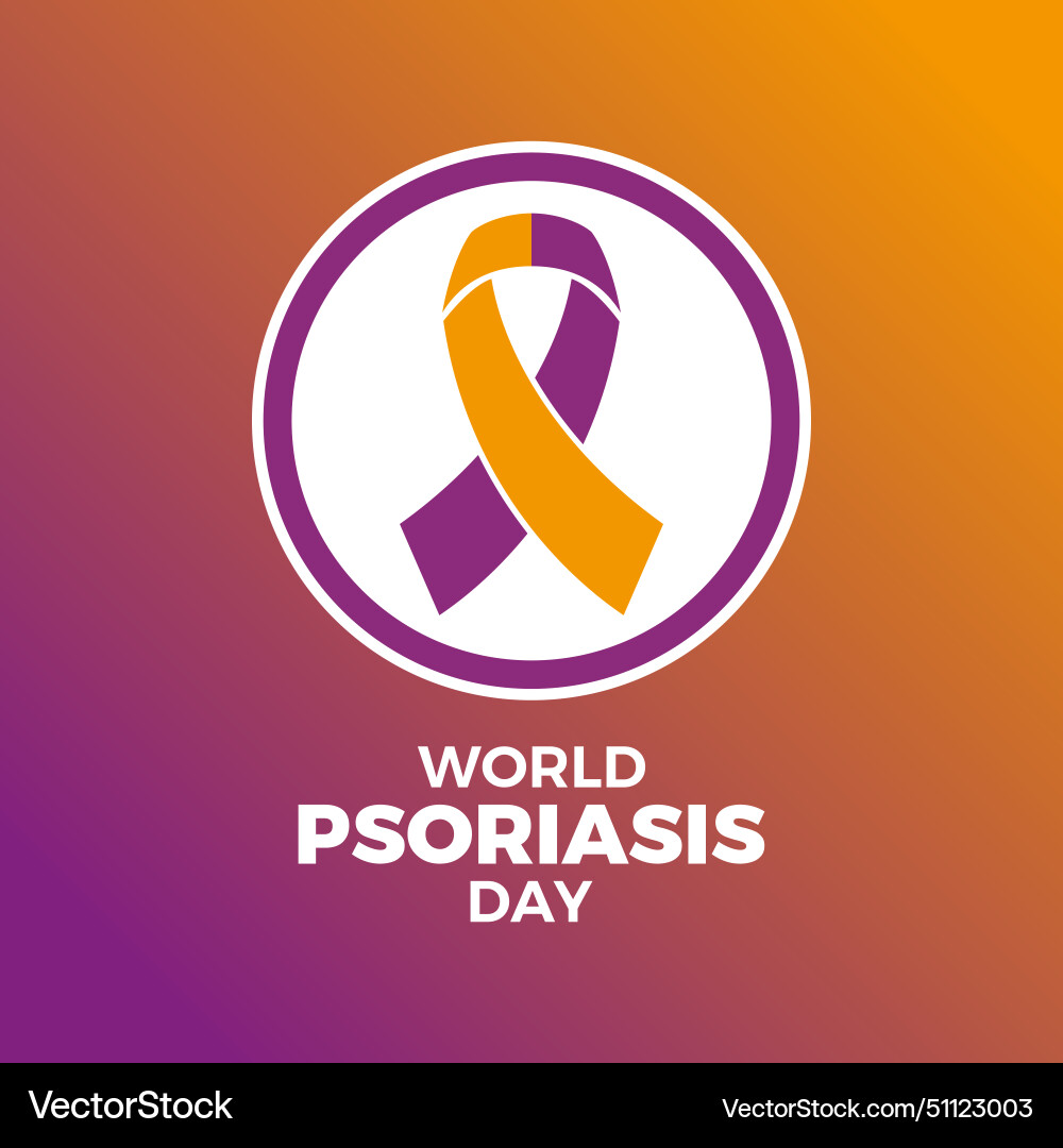 World psoriasis day poster Royalty Free Vector Image
