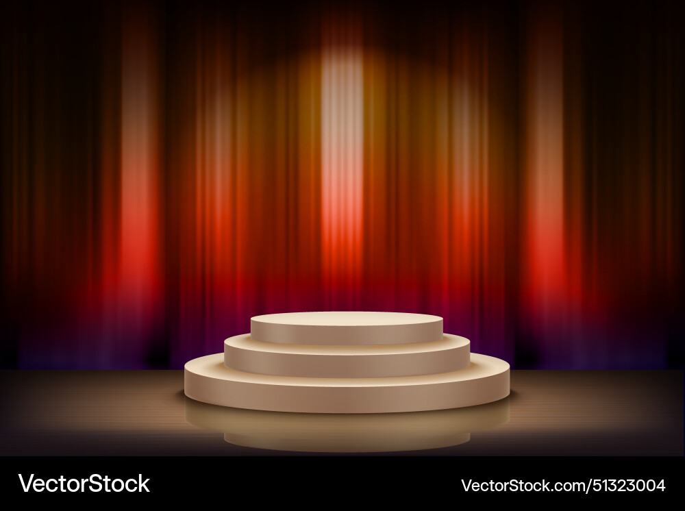 Abstract vibrant studio with stand design product Vector Image