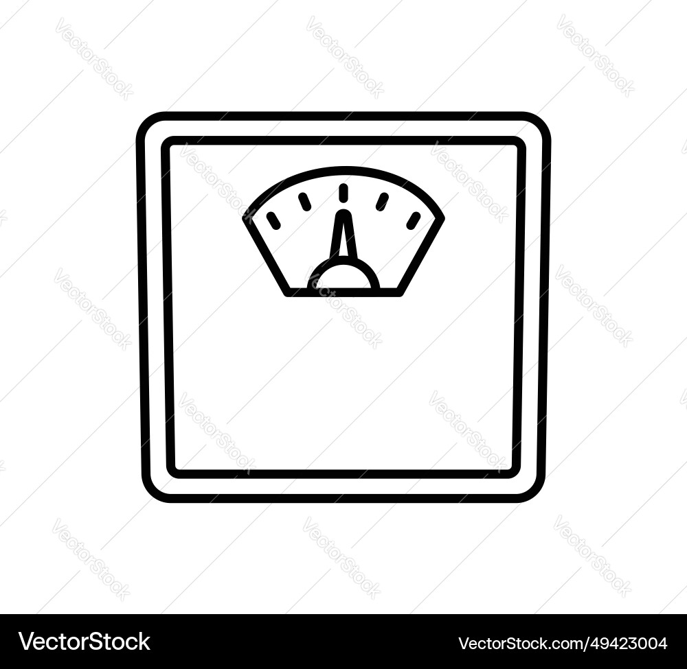 Analog body weight scale icon mechanical Vector Image