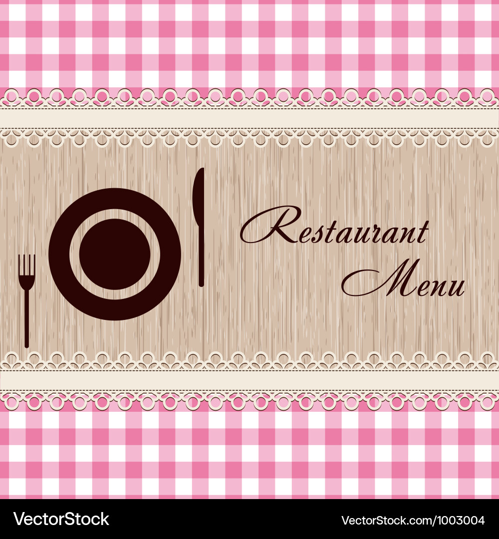 Checkered Restaurant Menu Royalty Free Vector Image