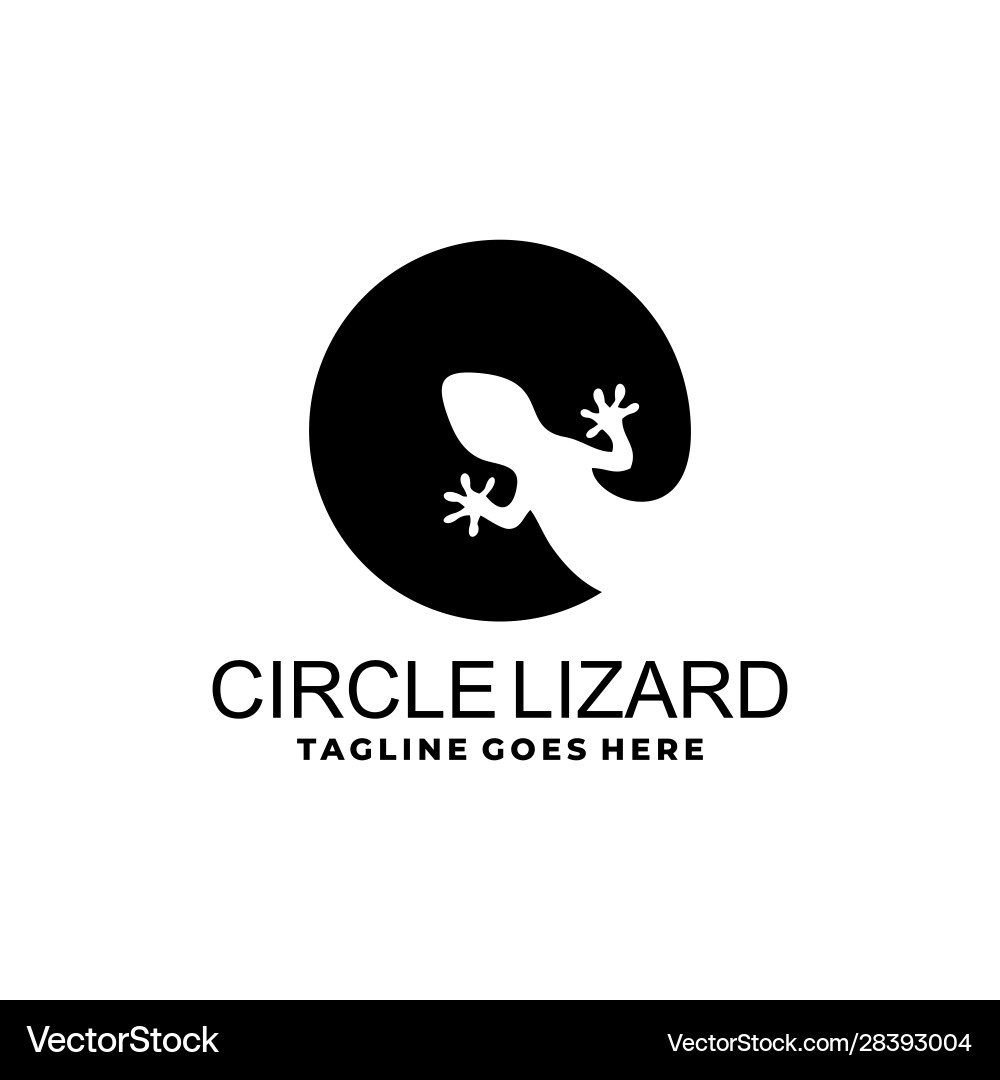 Circle lizard template Royalty Free Vector Image