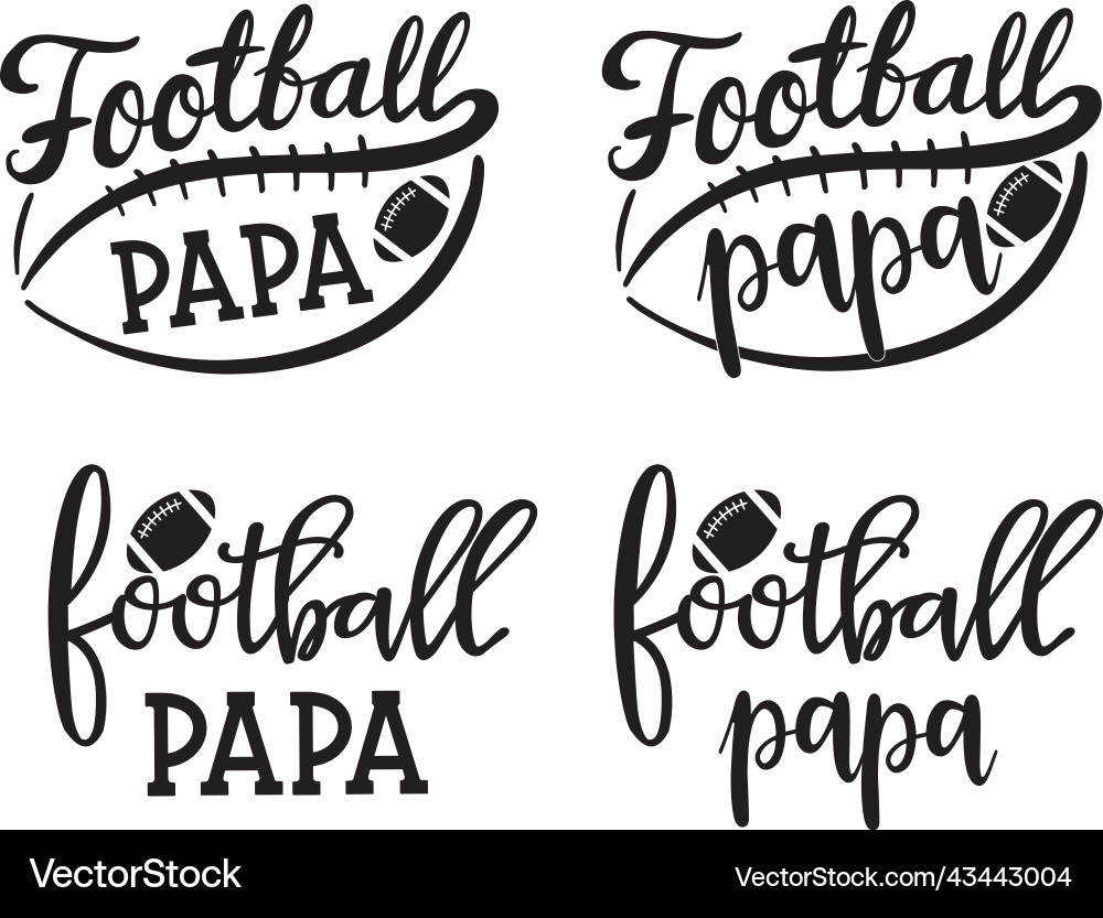 Football papa Royalty Free Vector Image - VectorStock