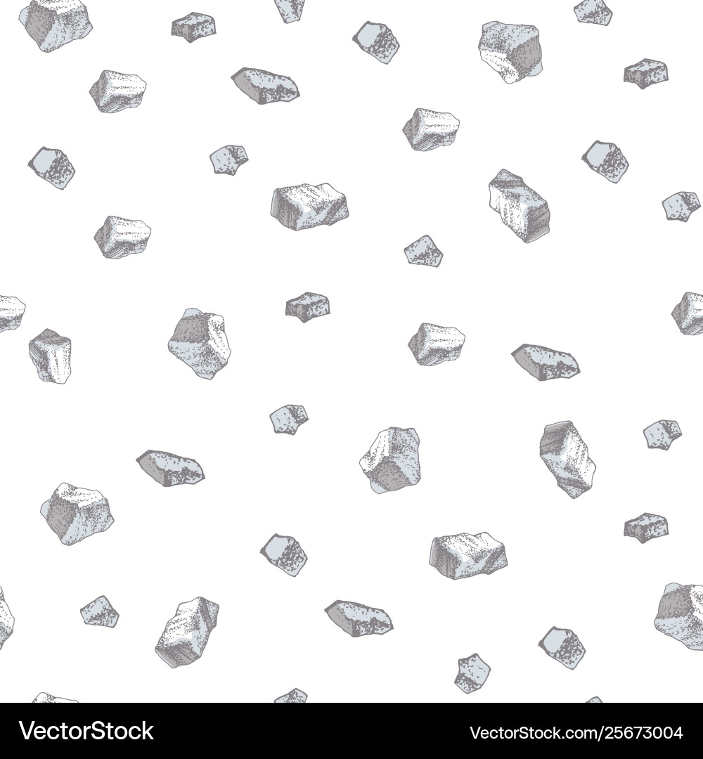 Hand drawn seamless pattern with salt crystals Vector Image