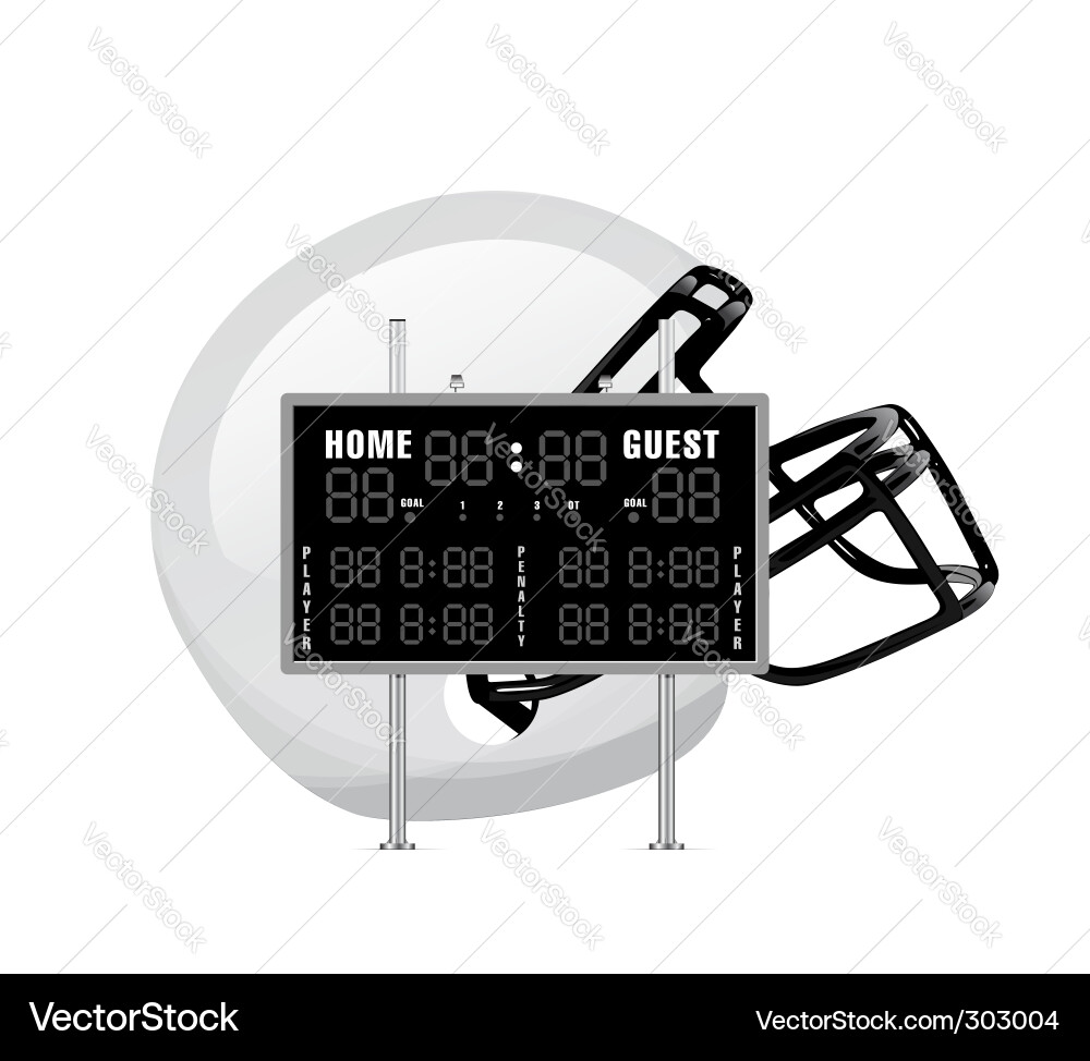 Home and guest scoreboard Royalty Free Vector Image