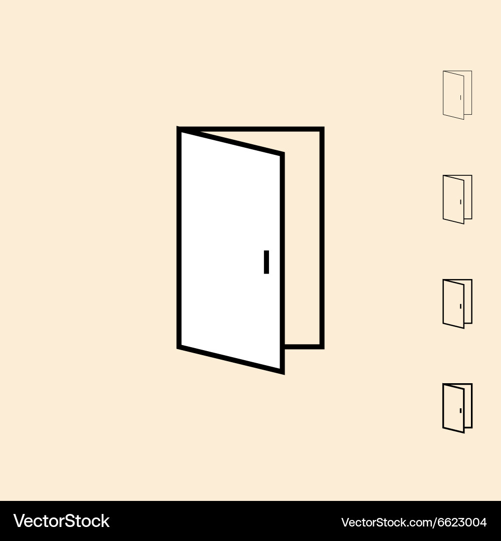 Icon of open door Royalty Free Vector Image - VectorStock