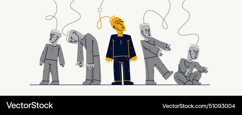 Matrix mind control and totalitarian society Vector Image