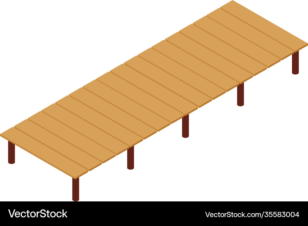 Pier landing stairs composition Royalty Free Vector Image