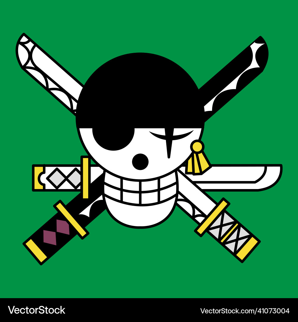 Pirates samurai logo Royalty Free Vector Image
