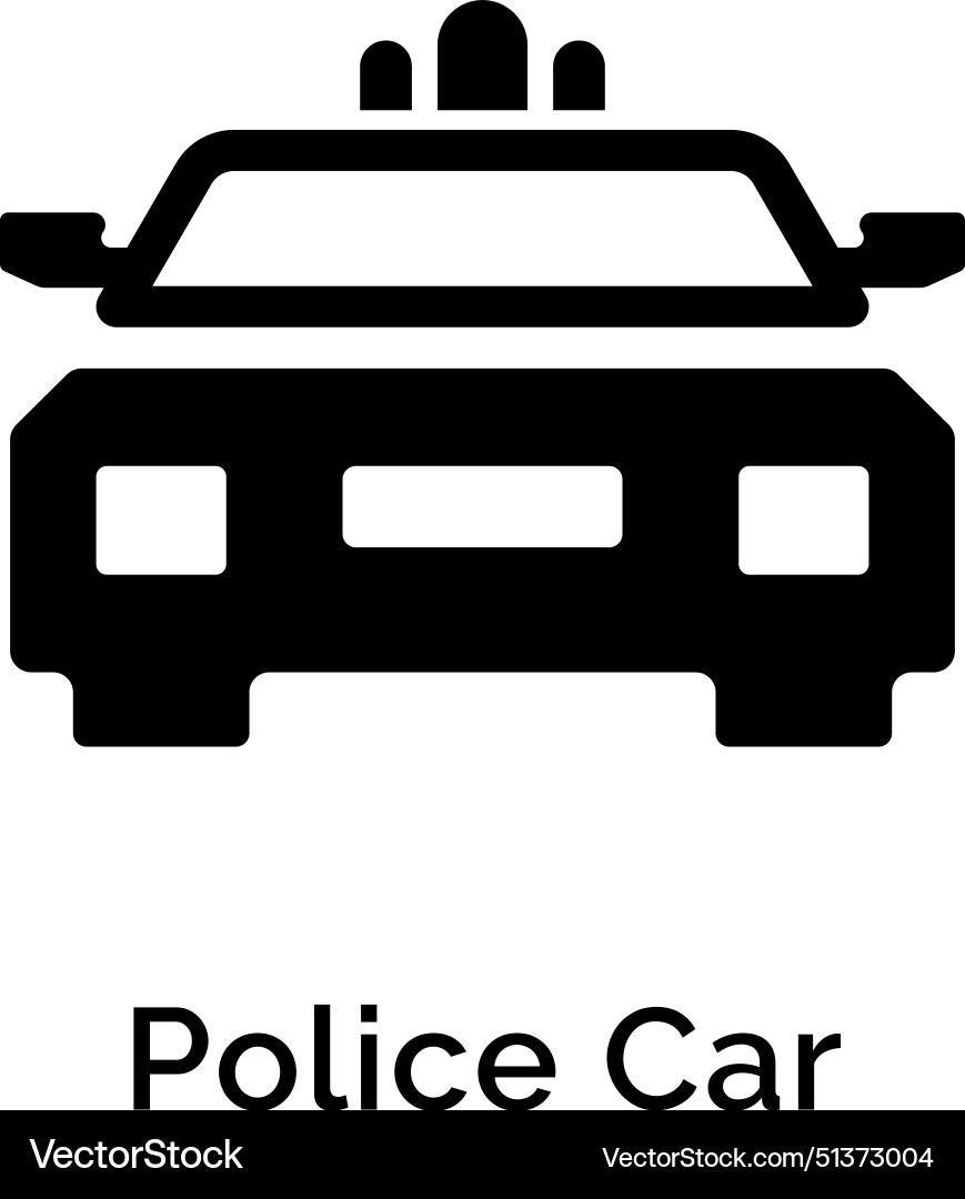 Police car icon Royalty Free Vector Image - VectorStock