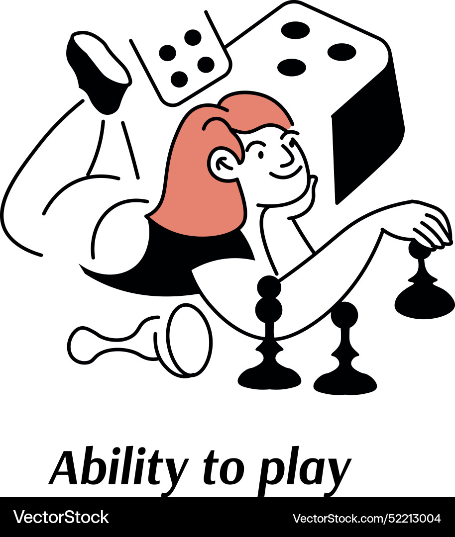 The ability to play Royalty Free Vector Image - VectorStock