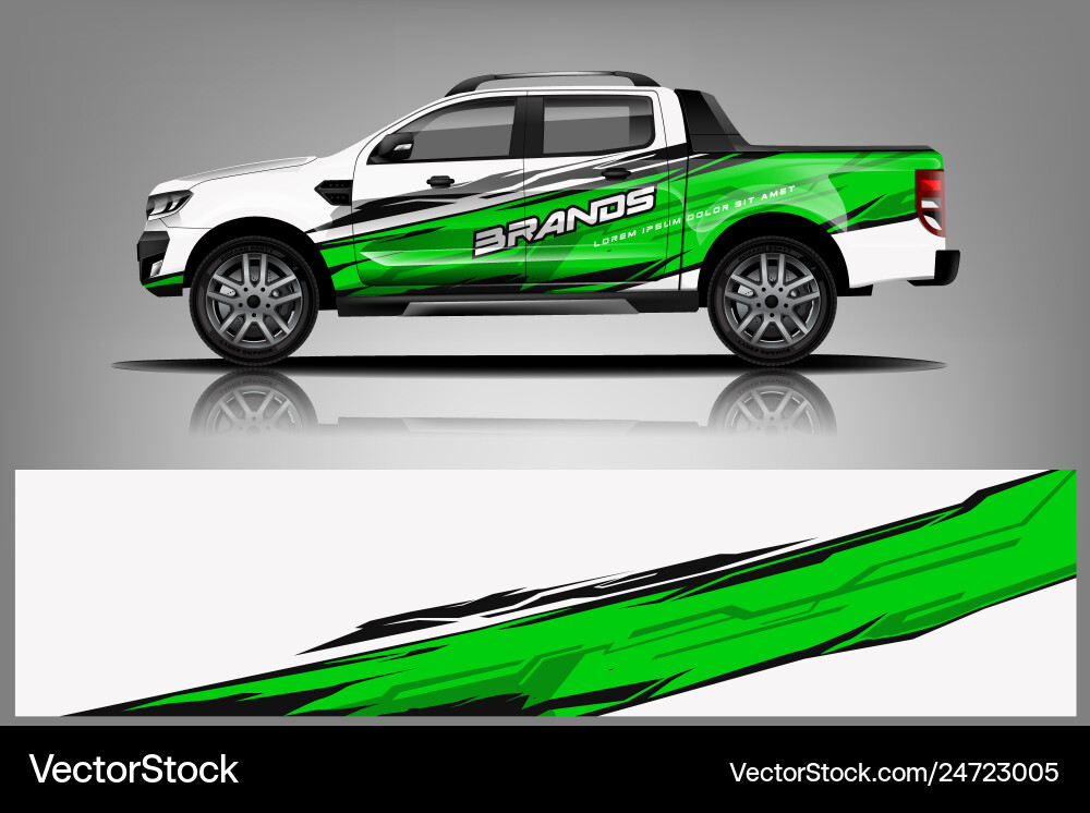 Aggressive Truck Wrap Template – Royalty-Free Vector | VectorStock