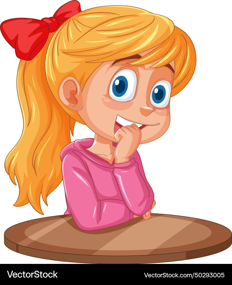 Cartoon Woman Thinking