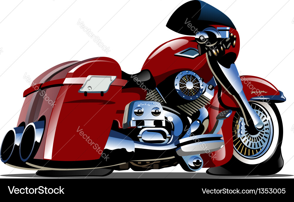 Cartoon motorbike Royalty Free Vector Image - VectorStock