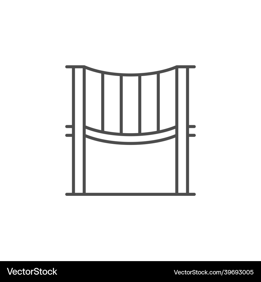 Children rope bridge line icon Royalty Free Vector Image