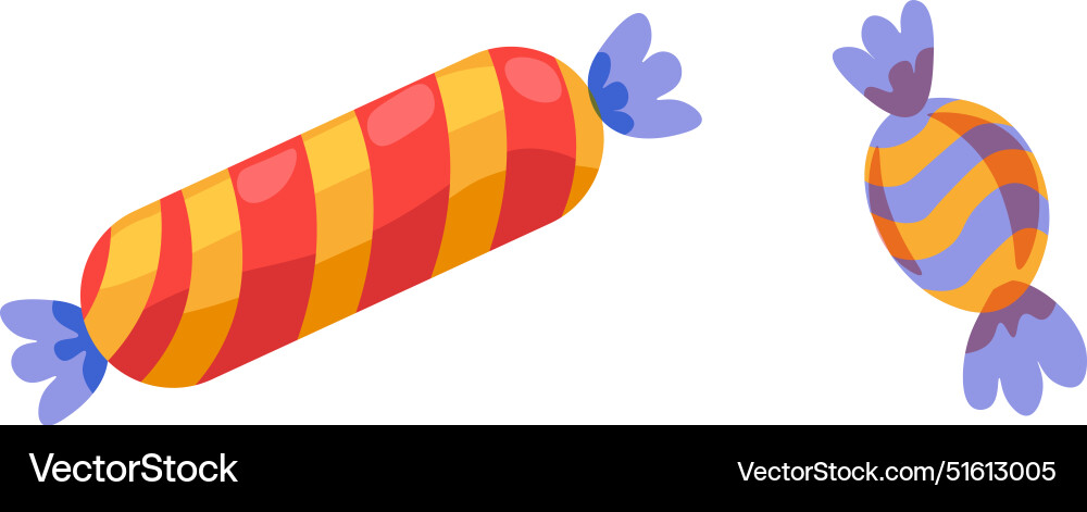 Colorful wrapped candy Royalty Free Vector Image