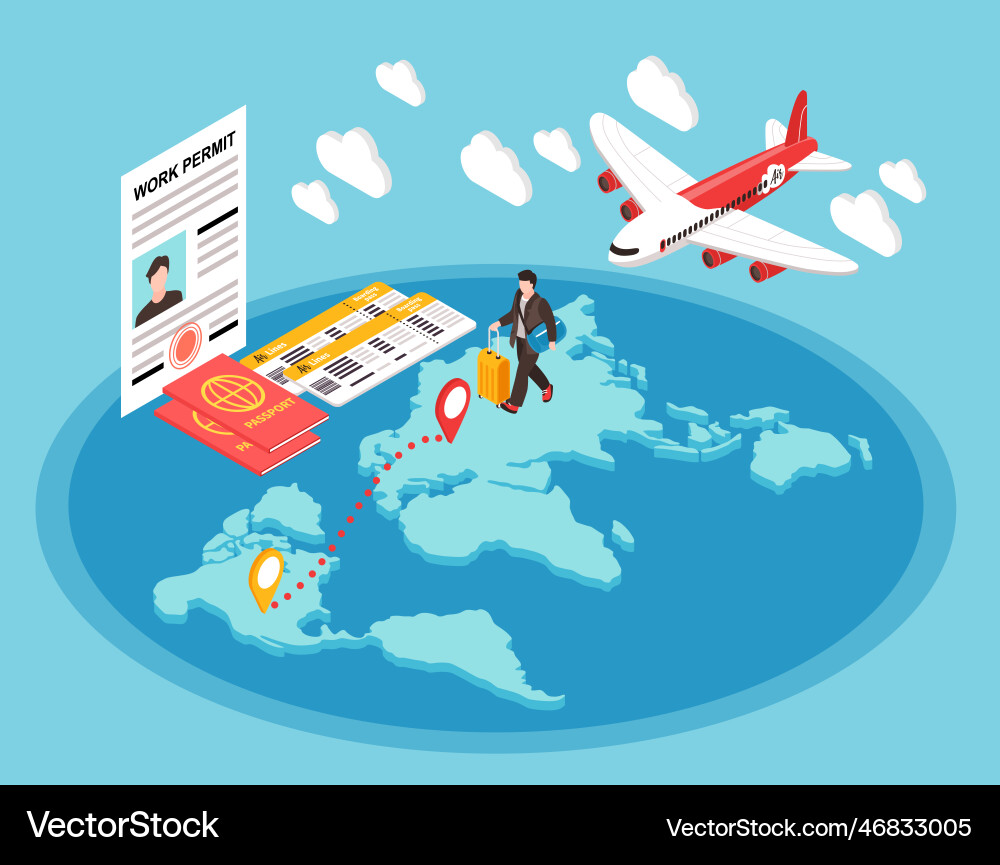 Migrant workers concept Royalty Free Vector Image