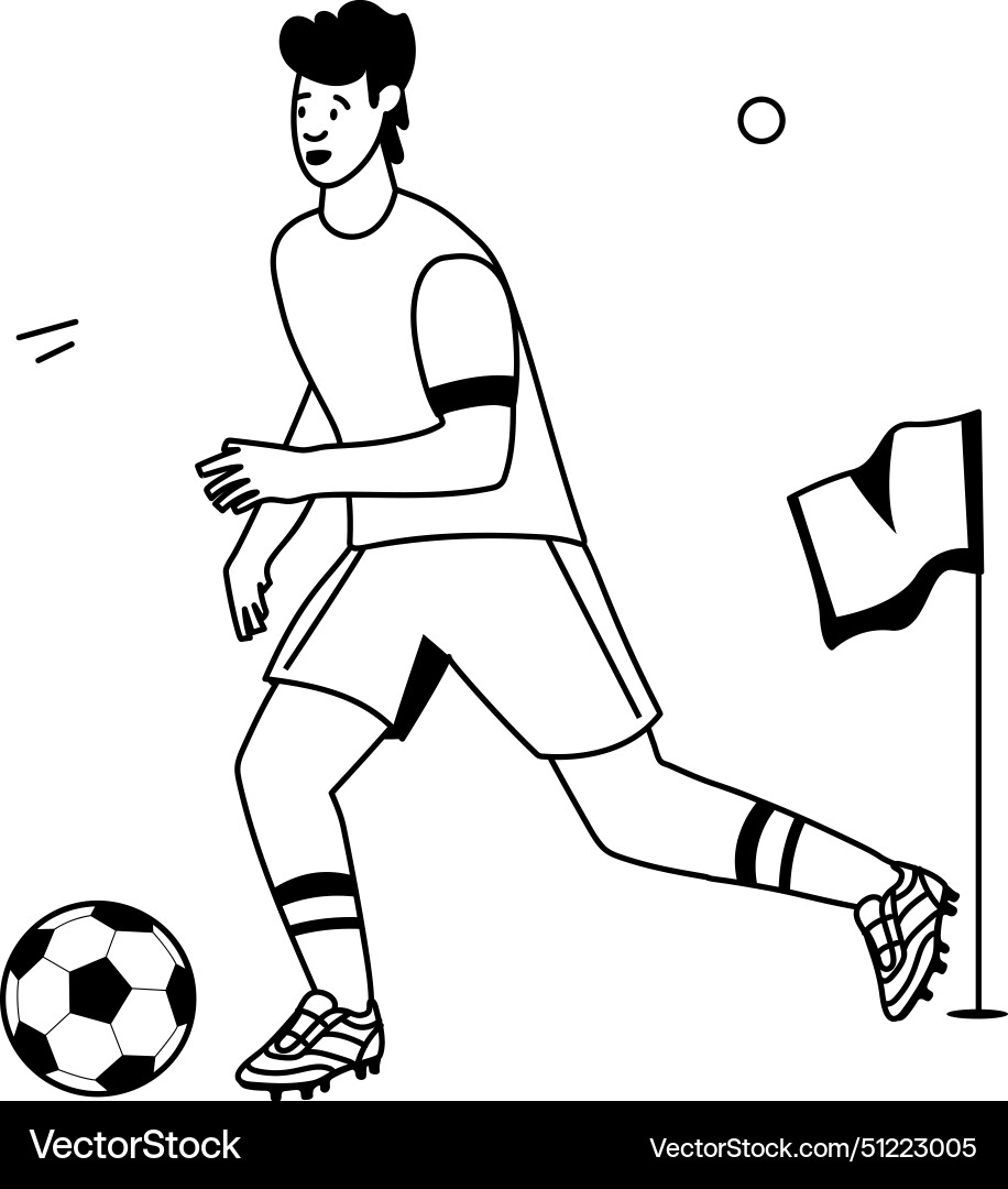 Soccer players flat Royalty Free Vector Image - VectorStock