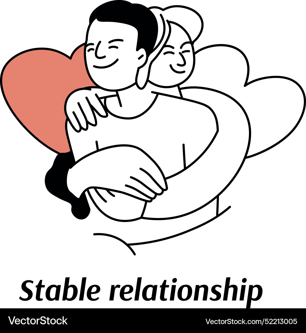 Stable relationship concept Royalty Free Vector Image