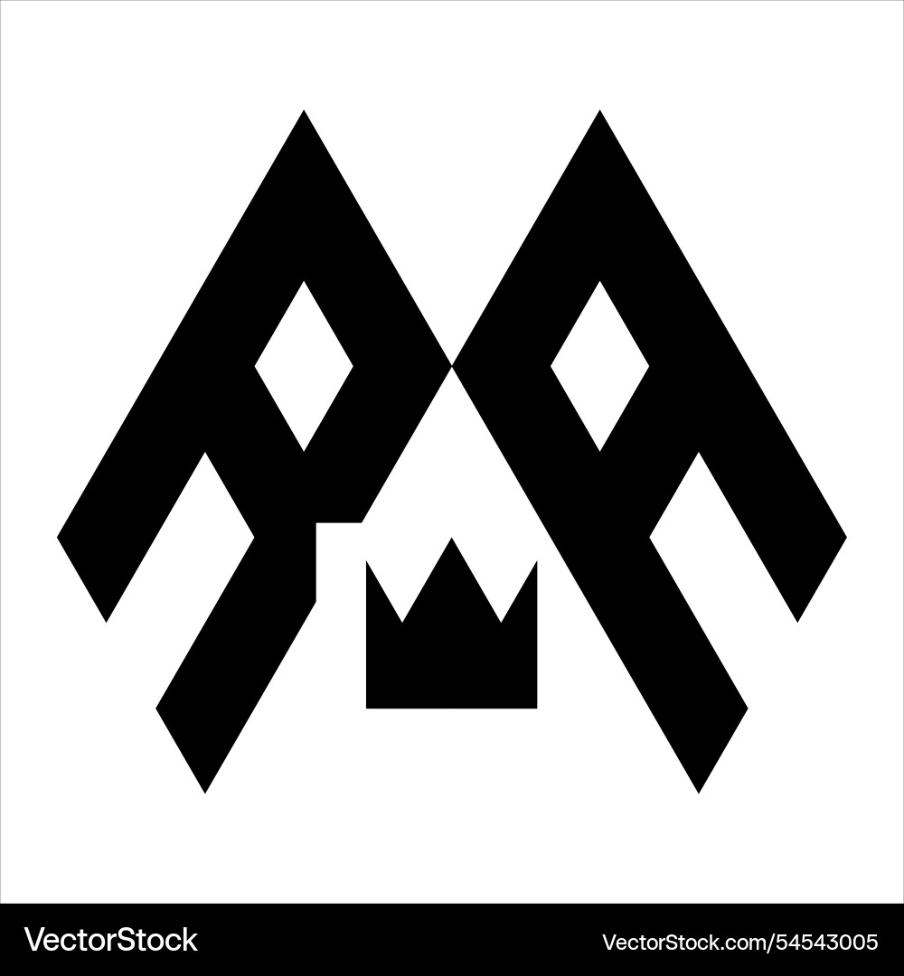 Stylish ra letter logo with clean minimalist Vector Image