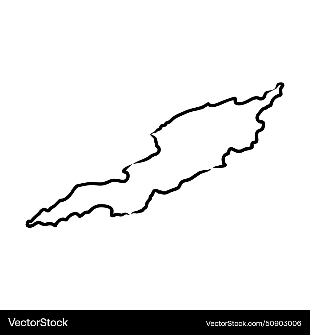 Anguilla map scribble sketch islands Royalty Free Vector