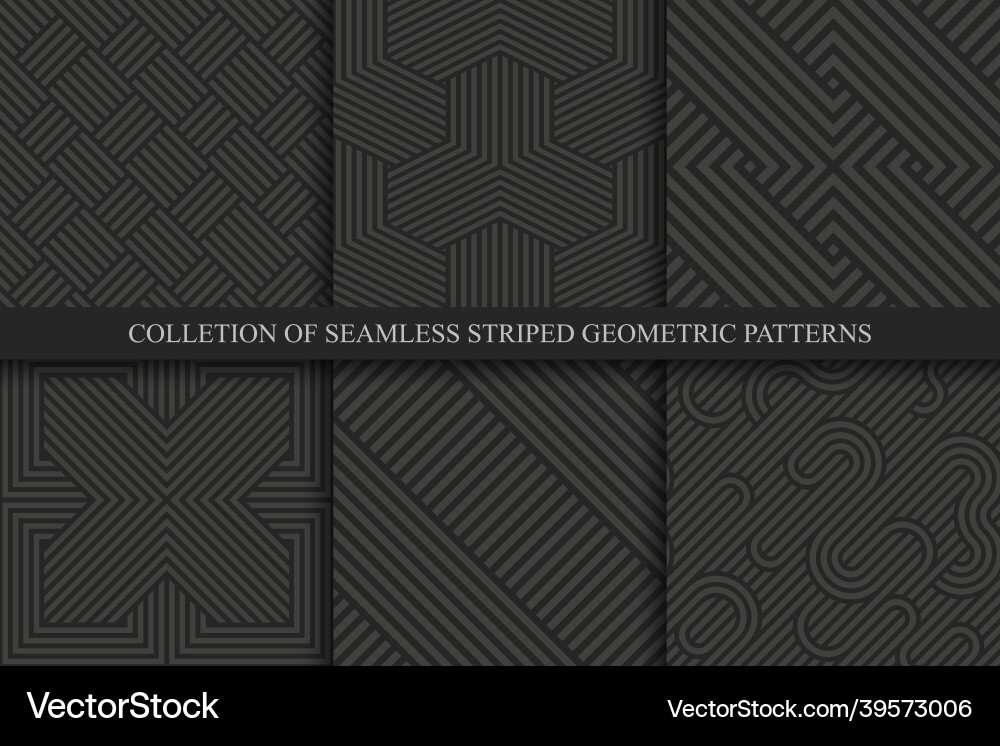 Collection of seamless striped patterns Royalty Free Vector