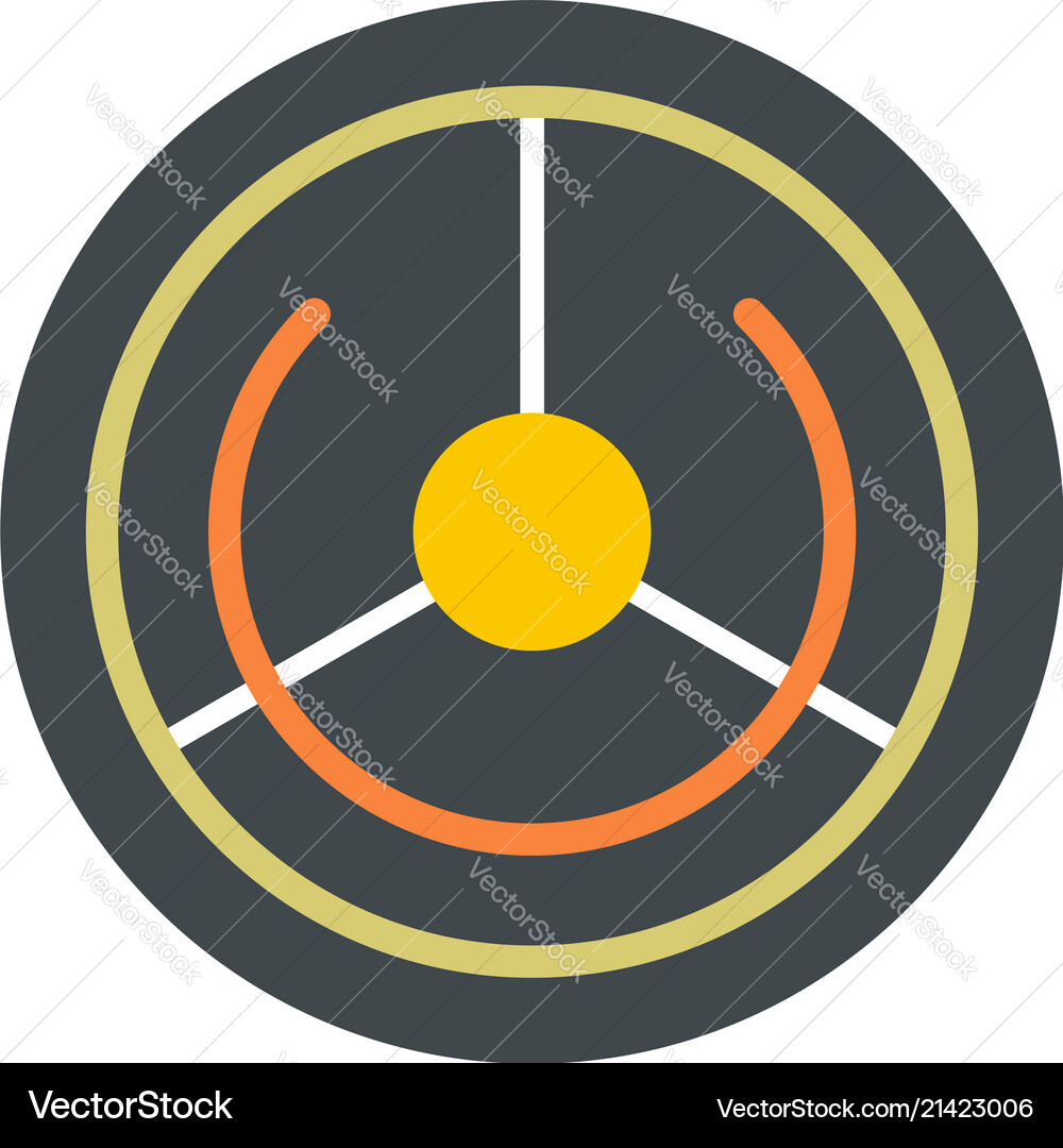 Futuristic aim target icon flat style Royalty Free Vector