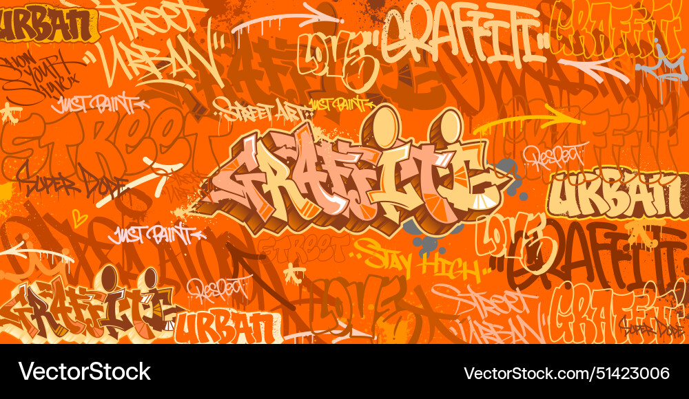 Graffiti background Royalty Free Vector Image - VectorStock