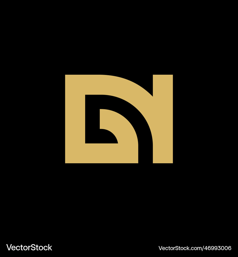 Initial gn logo design template elements Vector Image