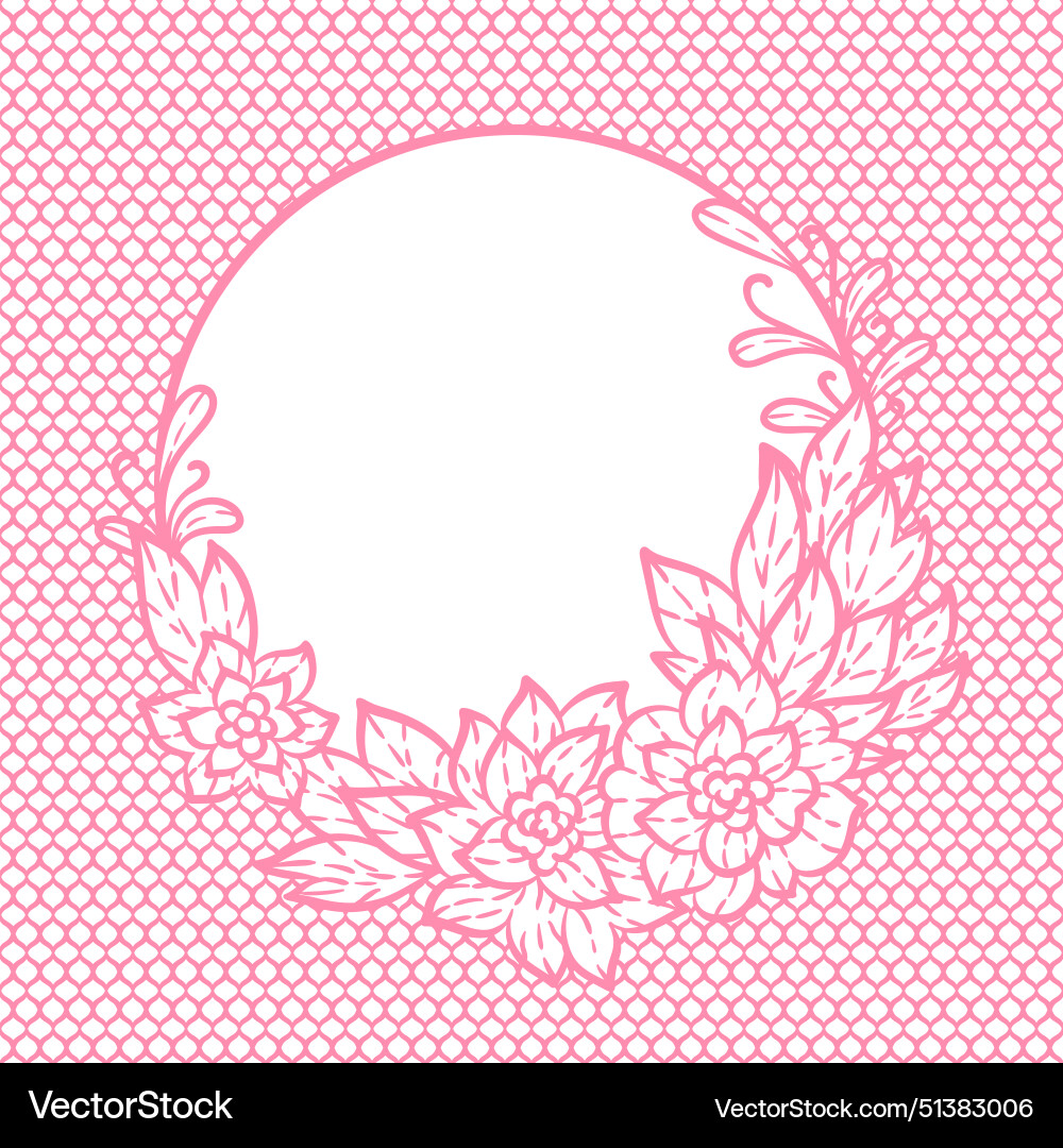 Lace background with flowers embroidery handmade Vector Image