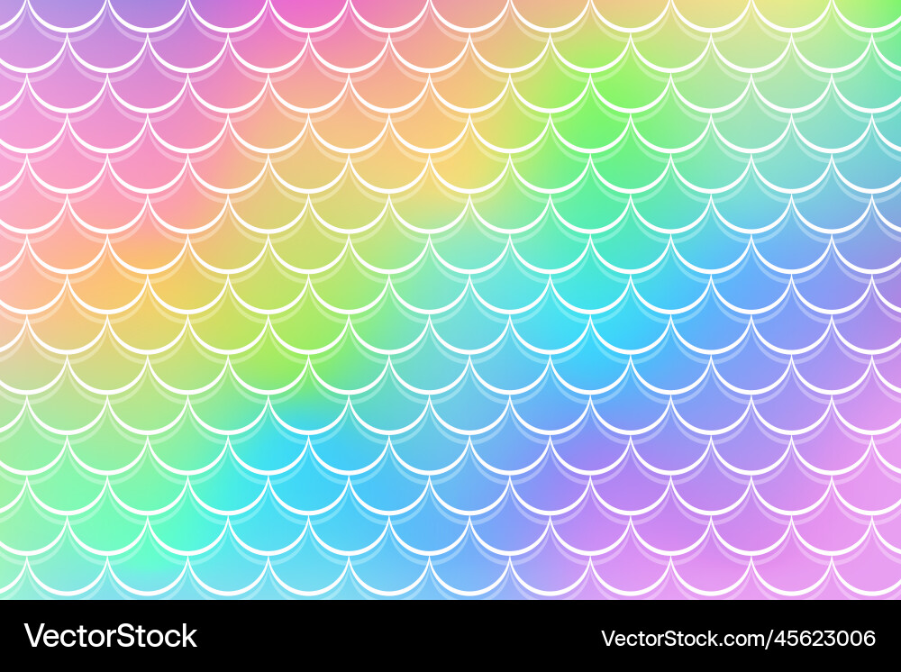 Mermaid rainbow background in fantasy style Vector Image