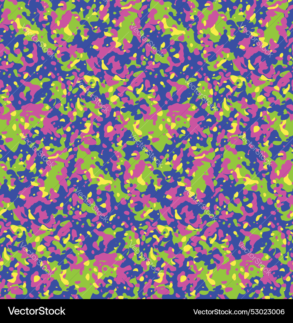 Neon camo seamless pattern Royalty Free Vector Image