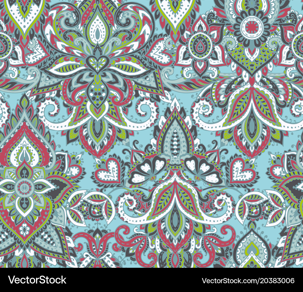 Seamless pattern with henna mehndi floral Vector Image