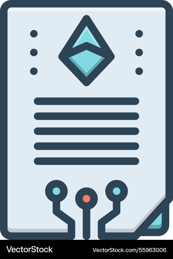 Smart contract Royalty Free Vector Image - VectorStock