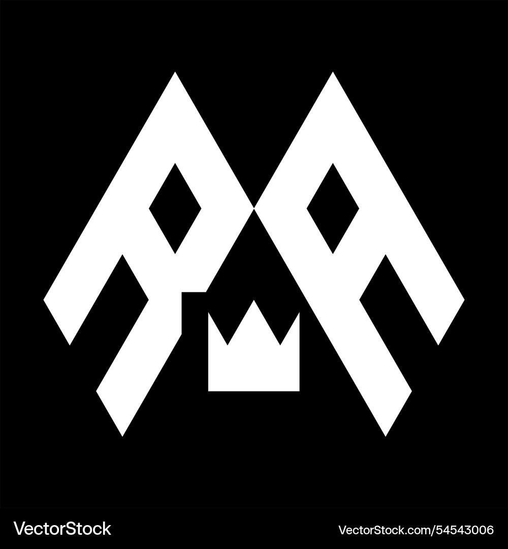 Stylish ra letter logo with clean minimalist Vector Image