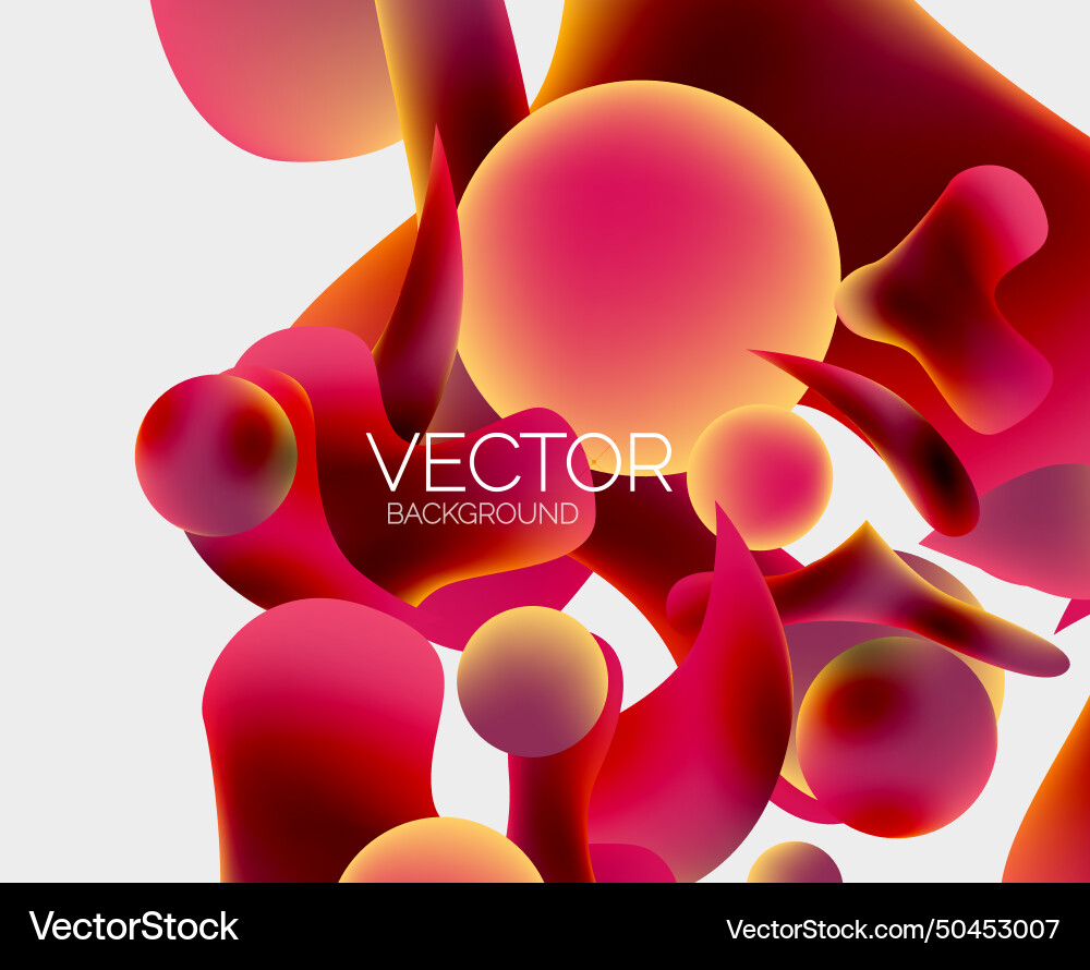 Abstract liquid bubble background Royalty Free Vector Image
