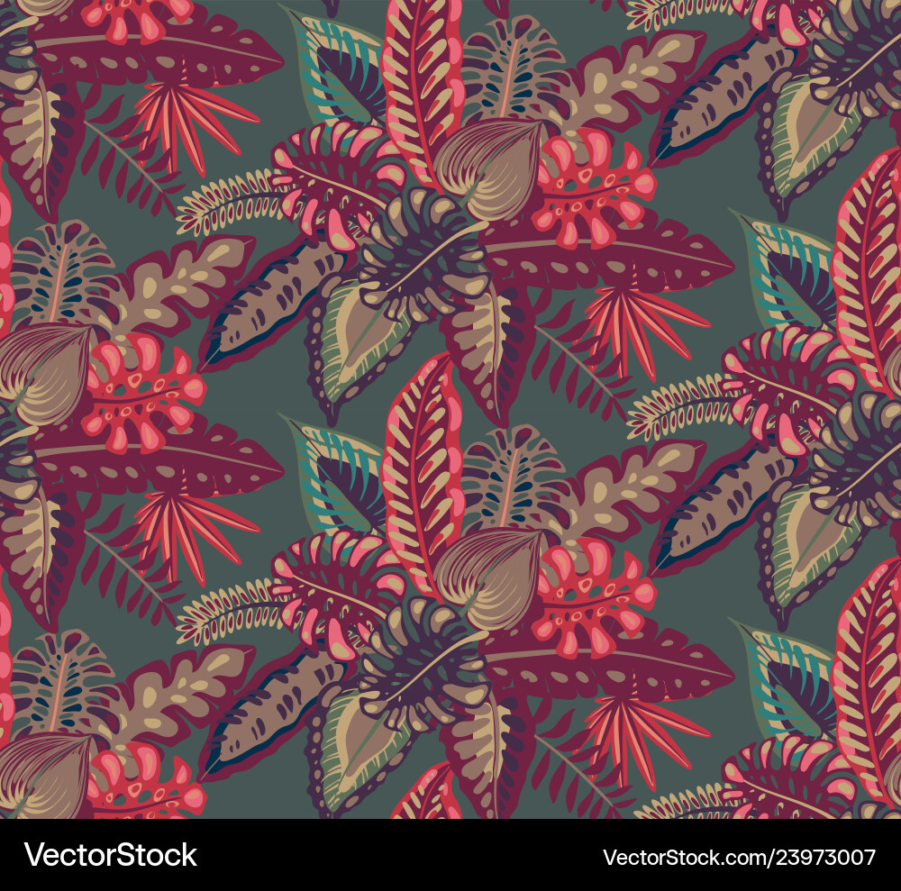 Beautiful seamless pattern with ropical jungle Vector Image