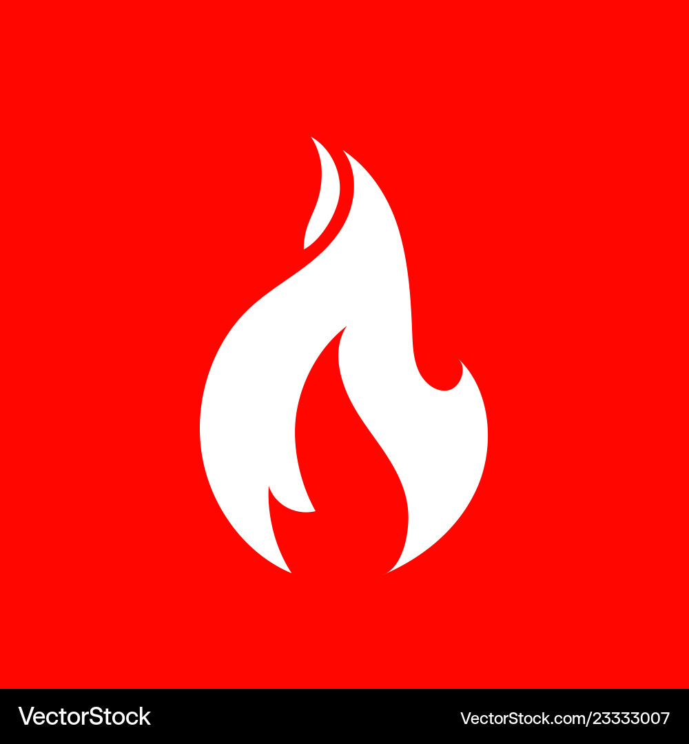 Burning flame logo template Royalty Free Vector Image