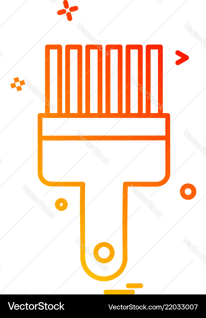 Bursh paint icon design Royalty Free Vector Image