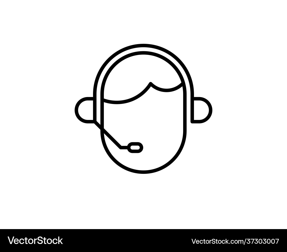 Customer support service agent Royalty Free Vector Image