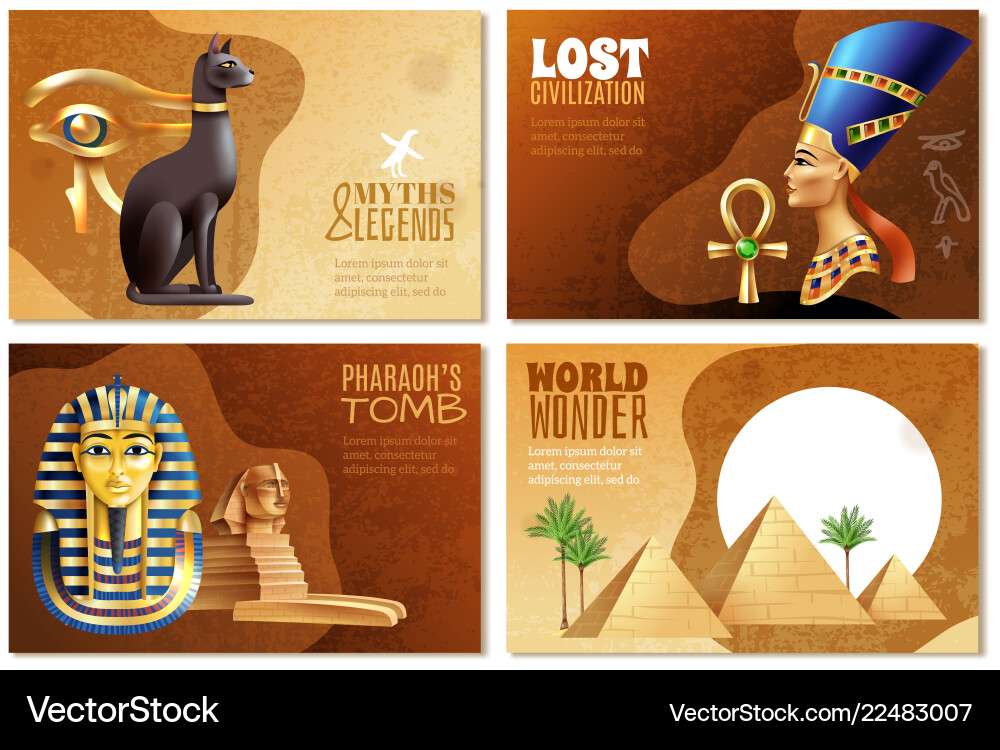 Egypt banners set Royalty Free Vector Image - VectorStock