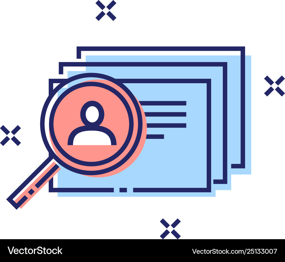Employee search concept icon Royalty Free Vector Image