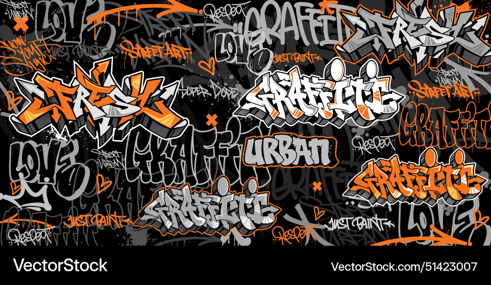 Graffiti background Royalty Free Vector Image - VectorStock
