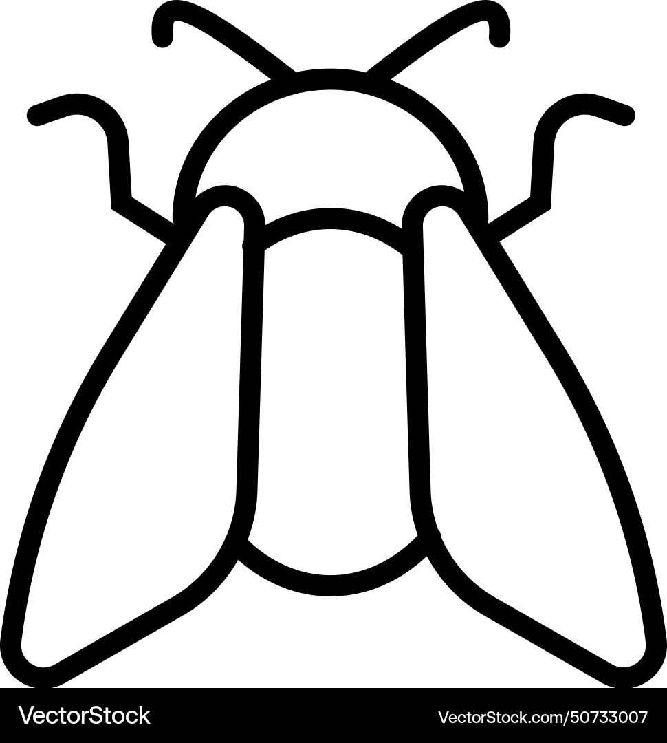 Honeybee linear icon bumblebee symbol insect Vector Image