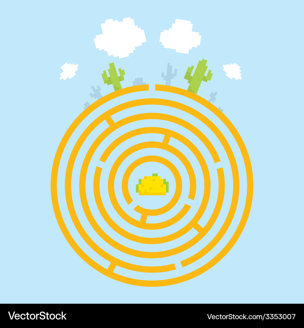 Mexican maze Royalty Free Vector Image - VectorStock