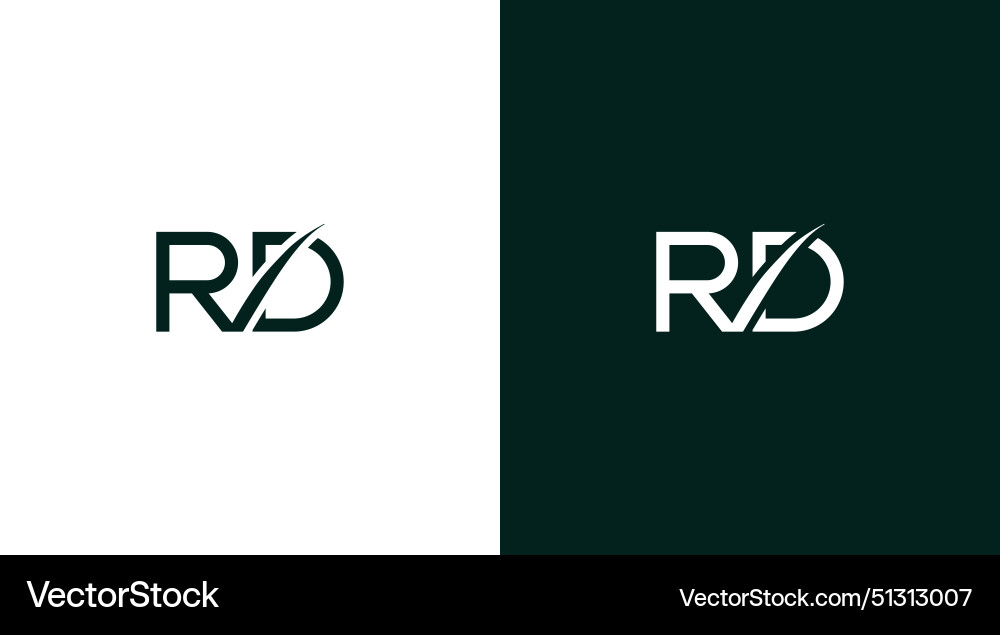 Rddr letter icon logo design rd brand Royalty Free Vector