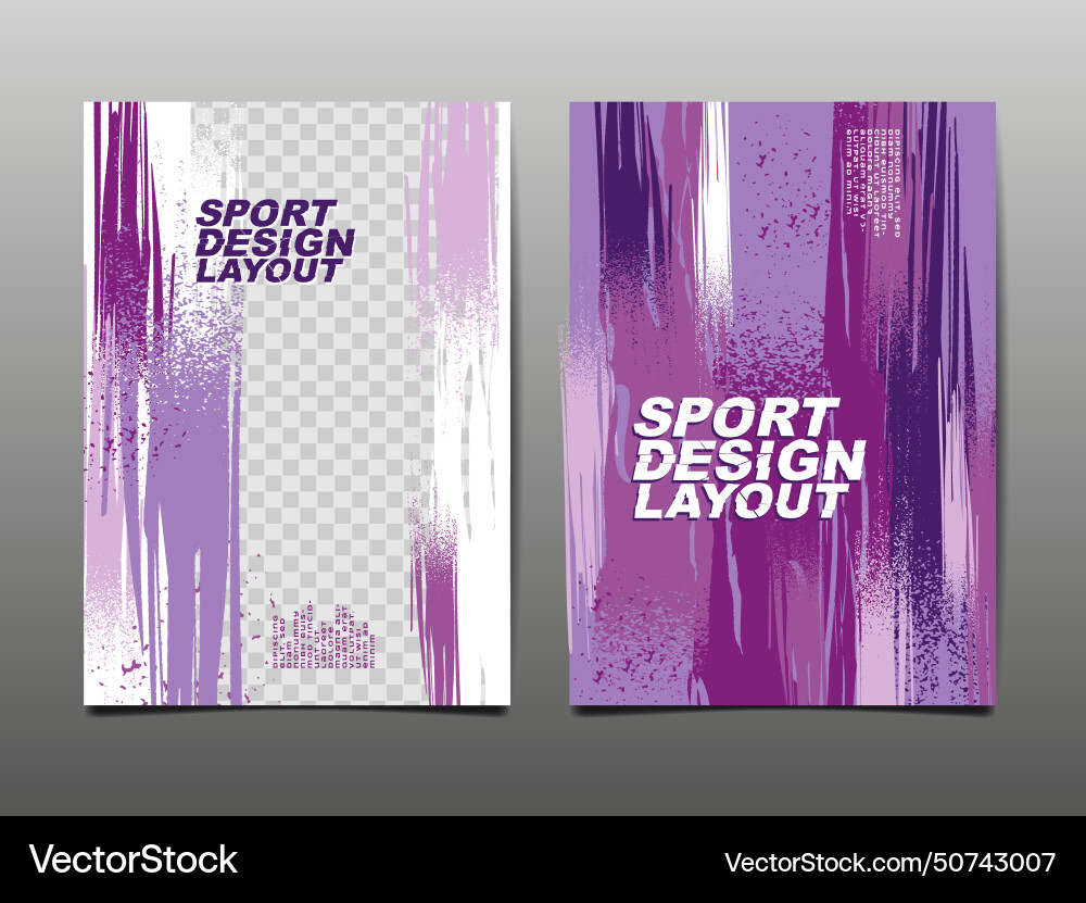Sport design layout template Royalty Free Vector Image