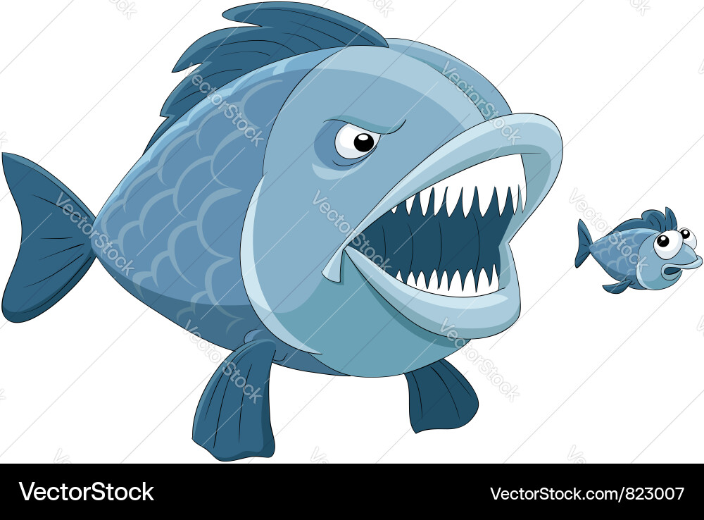 Two fish Royalty Free Vector Image - VectorStock